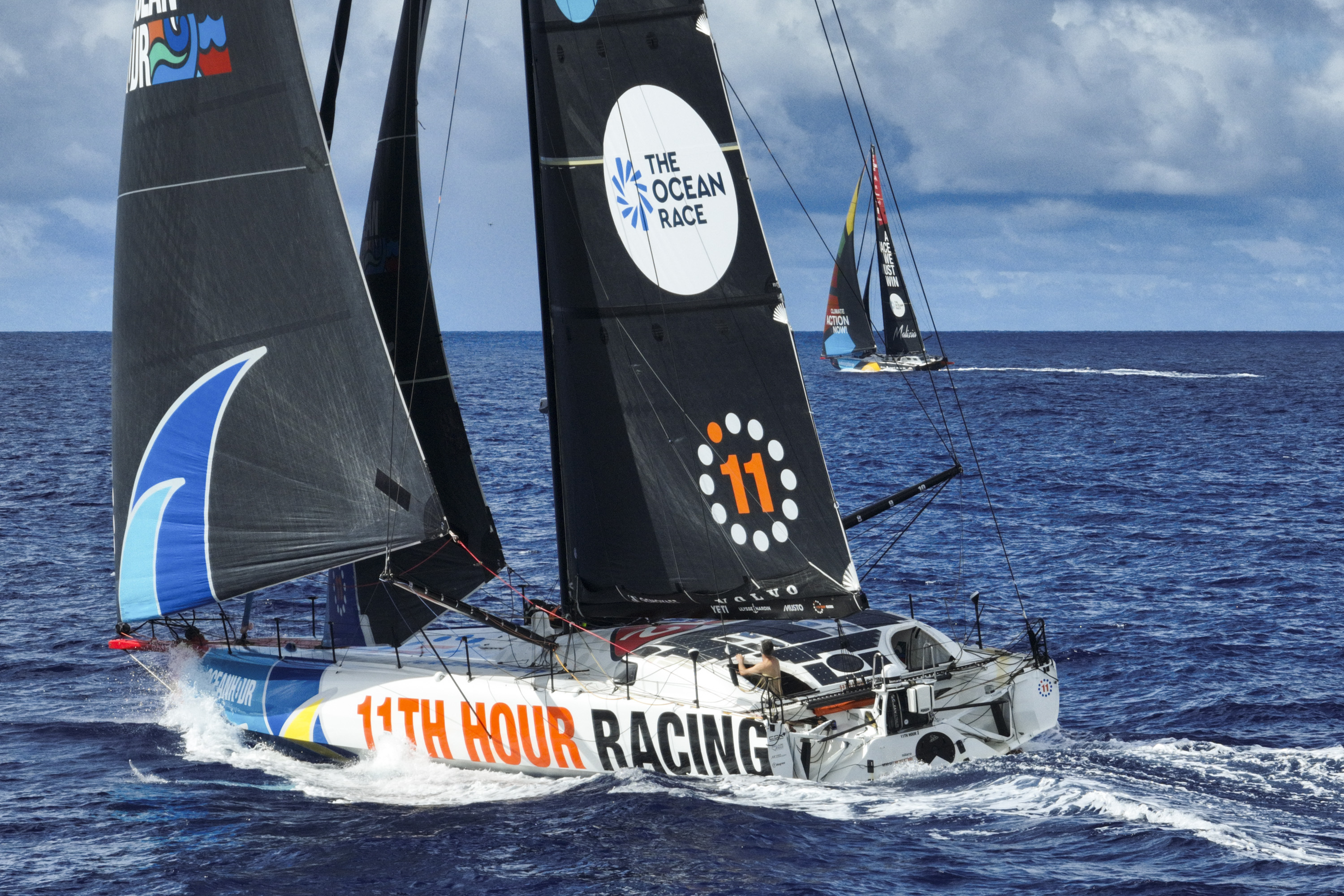 11th Hour Racing Team sails for its home port, Newport, in The Ocean ...